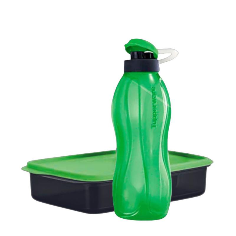 Tupperware Kit Basic Line 1L Preto + EcoTupper 1,5L Verde - Pote ...