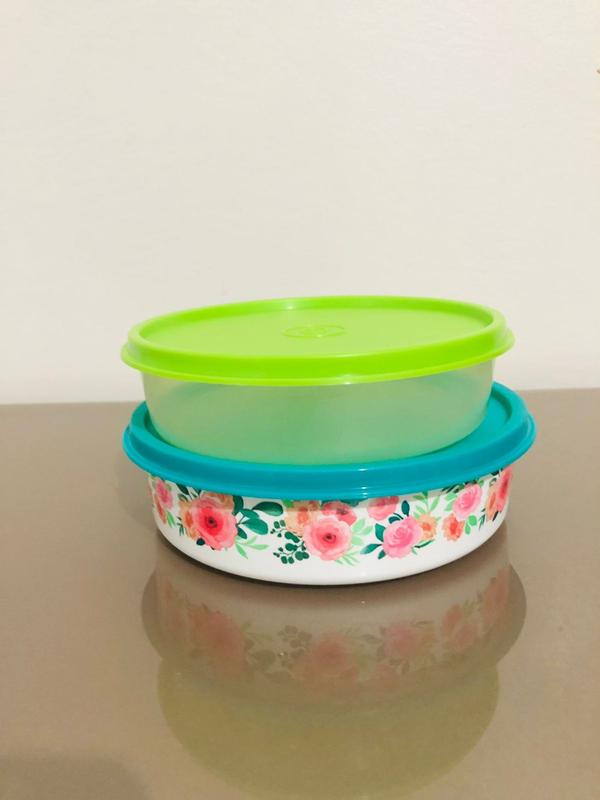 Tupperware Kit Poeme Aquarela 500ml+ Visual 410ml Importado - Pote ...