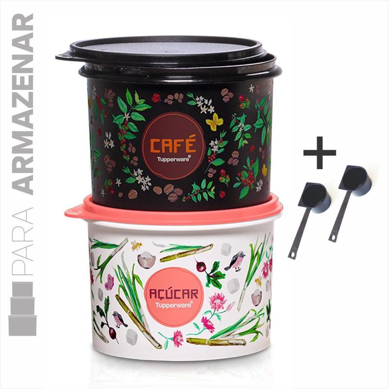 Tupperware Original Combo Tupper Caixas Mantimento Par Perfeito Açucar ...