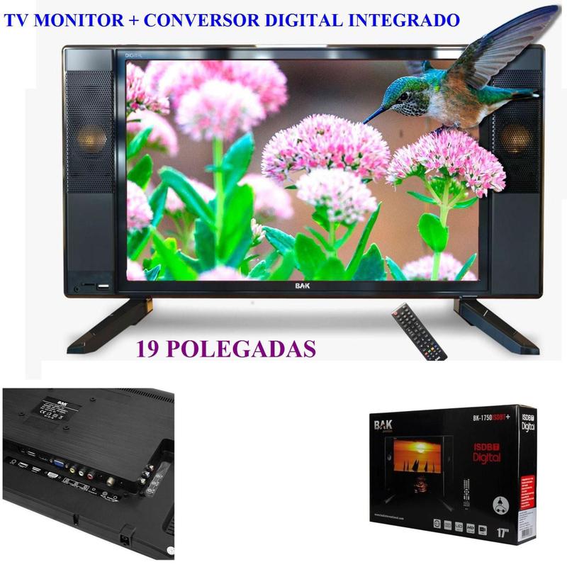 Tv Led 19 Bak Bk-1950 Hd Com Hdmi Usb+ Conversor Digital Integrado e ...