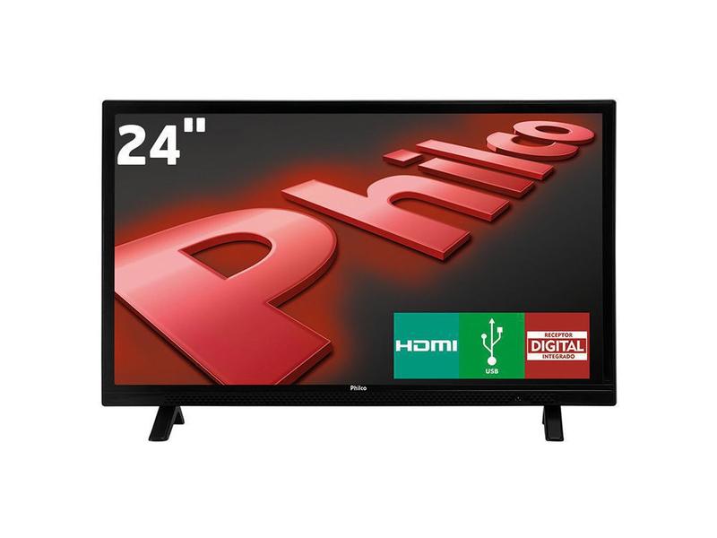 TV Philco 24" LED HD 2 HDMI e 1 USB com Conversor Digital Integrado ...