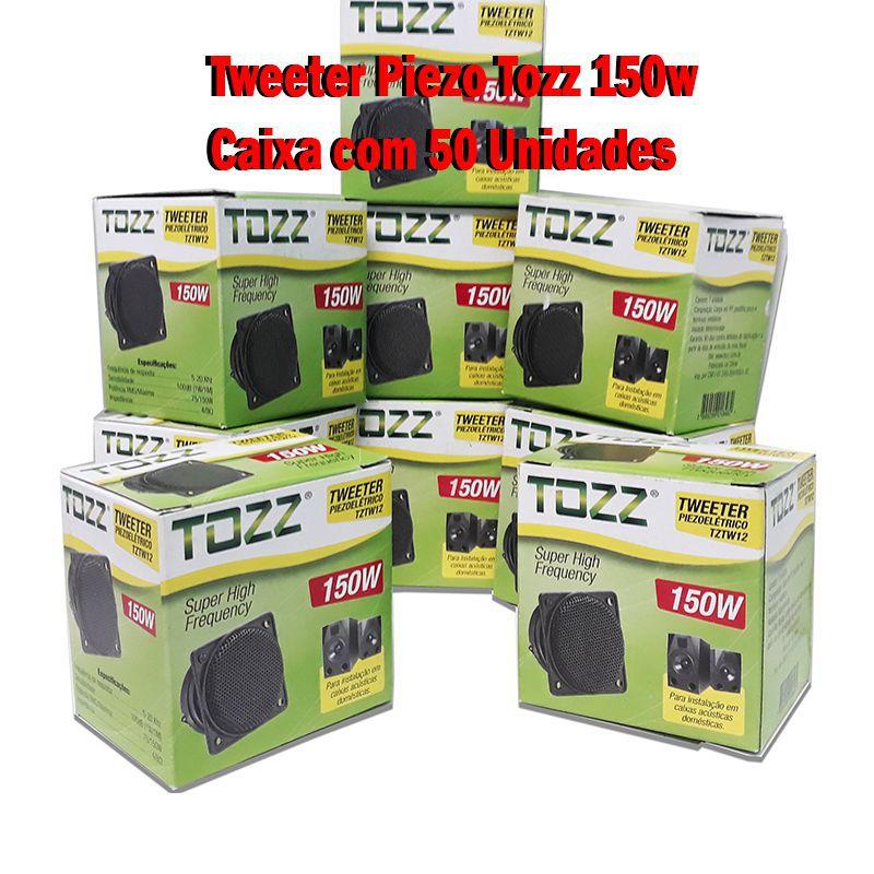 Tweeter Piezo Elétrico Quadrado 75rms 150w Tozz Caixa com 50 Unidades ...