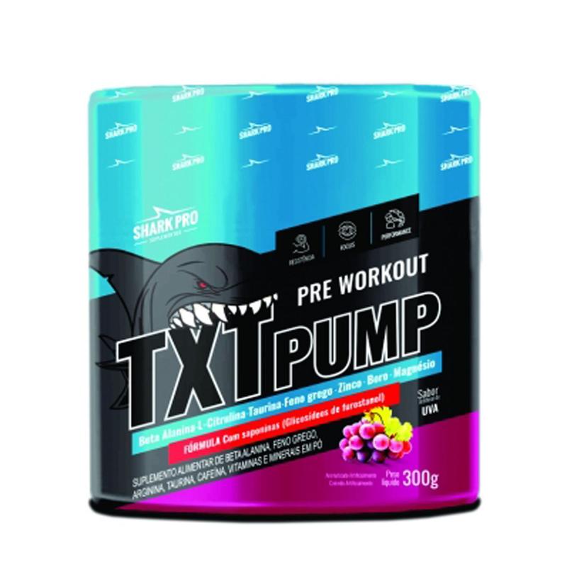 TXT Pump 300g Pre-Workout com Saponinas - Shark Pro - Shark Pró - Pré ...