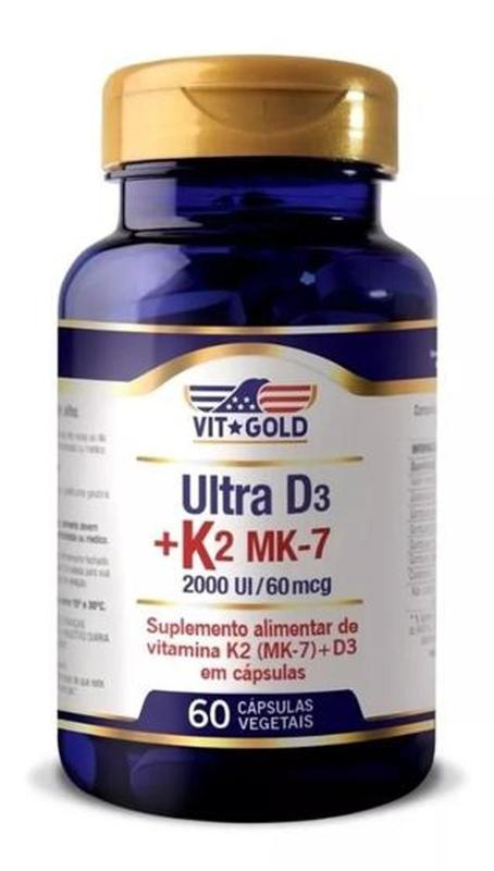 Ultra D3 + k2 MK-7 Cápsula 60 - Vit Gold - Vitaminas A-Z - Magazine Luiza