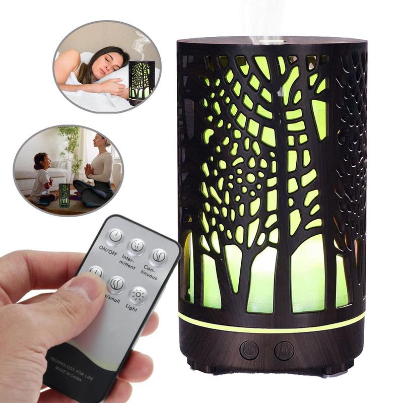 Umidificador De Ar 200ml Estilo Árvore Led Rgb Para Decoração - Marrom ...