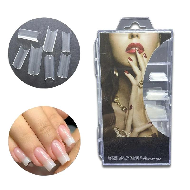 Unha de Gel 100 Tips Curvatura C Porcelana Alongamento Acrigel Acrifix ...