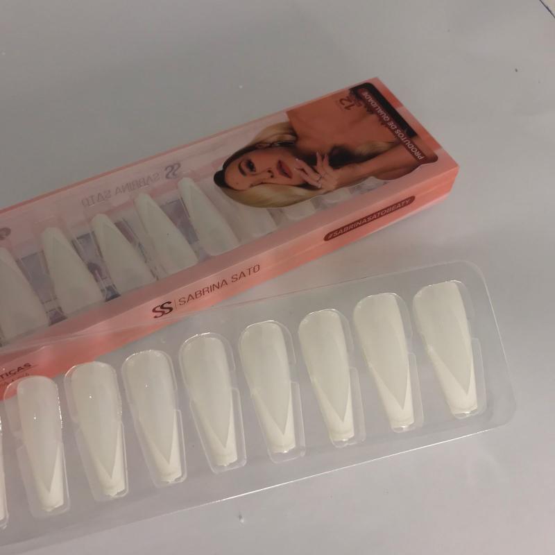 Unha postiça bailarina decorada francesinha auto colante - SABRINA SATO ...