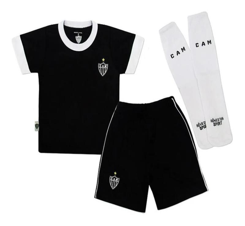 Uniforme atlético mineiro oficial conjunto infantil artilheiro galo ...