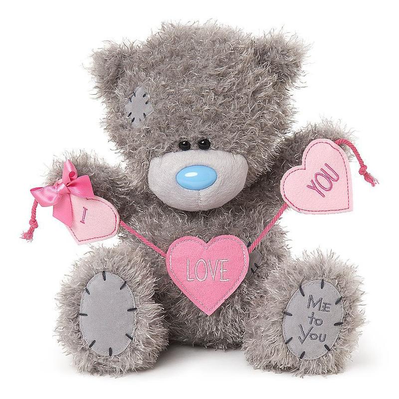 Ursinho de pelúcia Bandeirinha Eu te amo (23 cm) - Ursinhos me to you ...