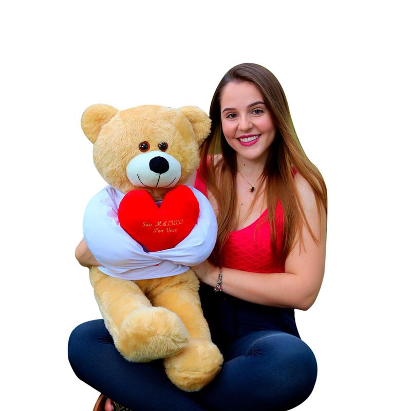 Urso de Pelúcia Teddy Gigante Coração - Ziig Zaag - Pelúcia - Magazine ...