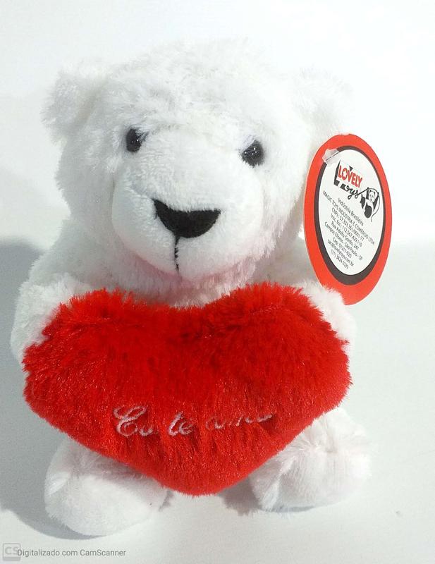 Urso Ursinho com coração Eu te Amo Pelúcia 17cm Lovely Toys - Pelúcia ...