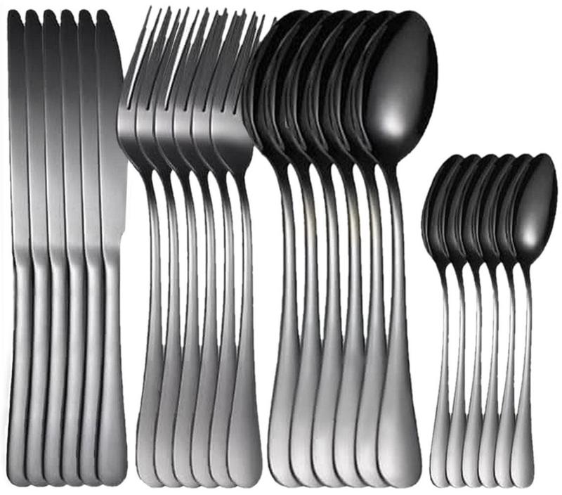Utensílio De Cozinha Jogo De Talheres Premium Kit 24 Peças Aço Inox ...