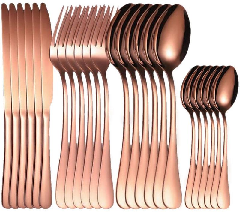 Utensílio De Cozinha Jogo De Talheres Premium Kit 24 Peças Aço Inox ...