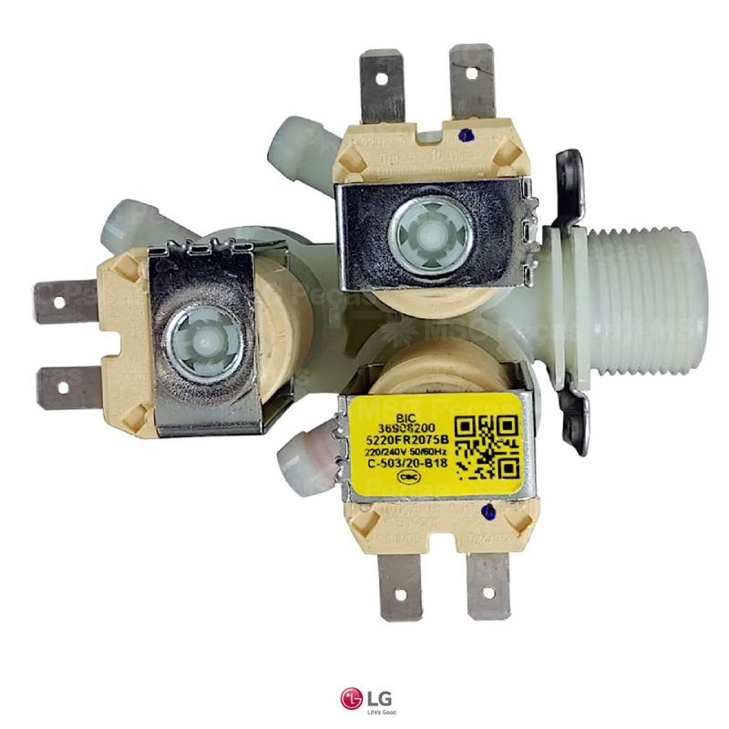 VÁLVULA ENTRADA TRIPLA LAVA E SECA 220v 5220FR2075B - LG - Válvula de ...