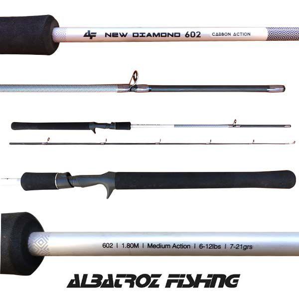 Vara Pesca de Carretilha Carbono Albatroz 12lbs Ação Lenta - Vara de ...