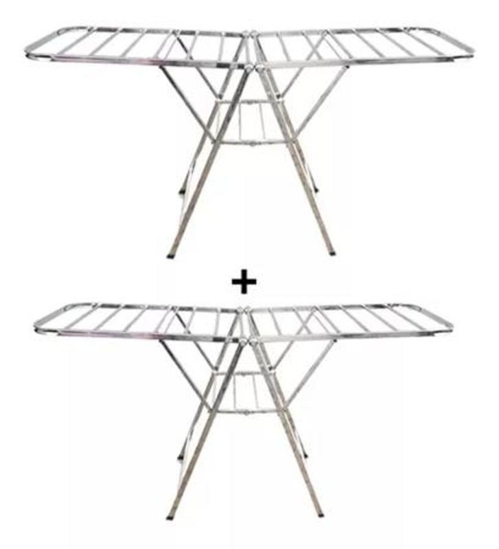 Varal de Chão Inox (02 Unidades) O Mais Resistente do Mercado - PERX ...