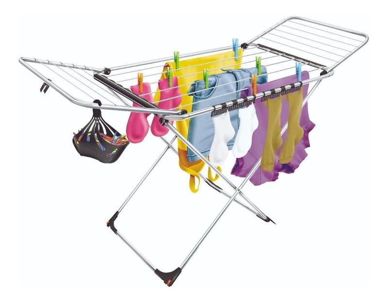 Varal De Roupas Chao Grande Aluminio - Nao Enferruja Gigante - Secalux ...