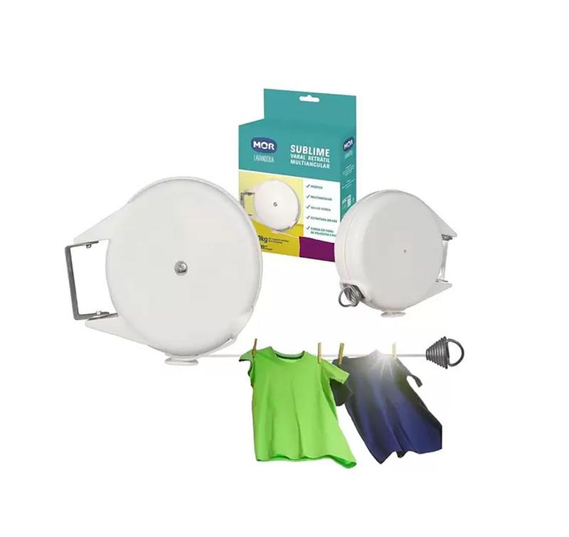 Varal Retrátil Multiangular Sublime Com Corda 12 Metros Mor - Varal ...