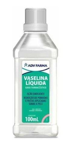 Vaselina Liquida Frasco Com 100ml Hidrante Adv Farma - Vaselina ...