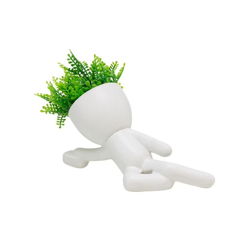 Vaso Cachepô de Parede Enfeite Decorativo Bob Robert Com Planta Verde ...