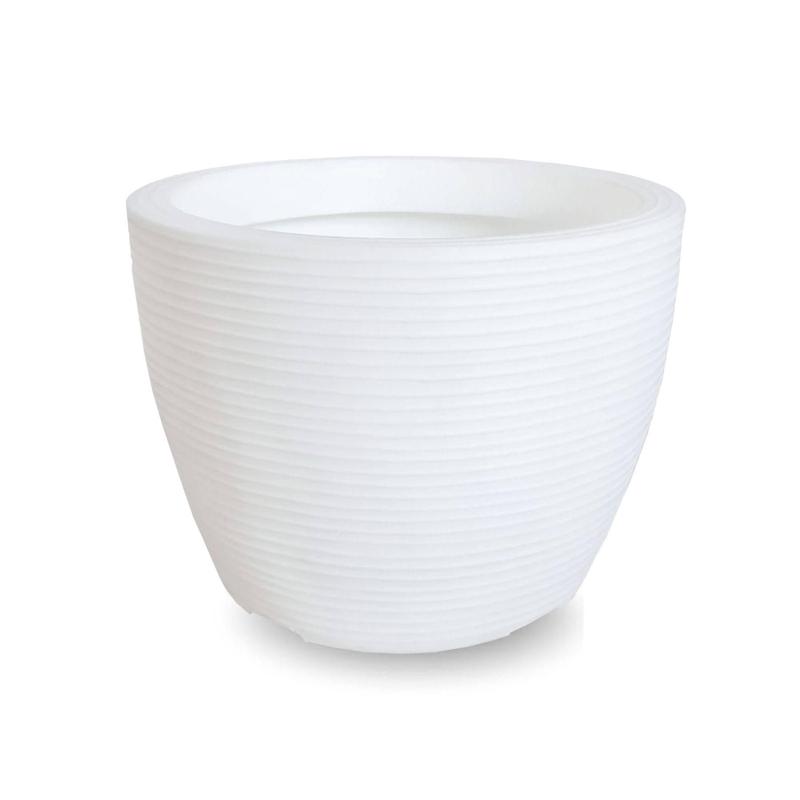 Vaso De Planta Redondo Decorativo Polietileno R 30X40 Branco - Foster ...