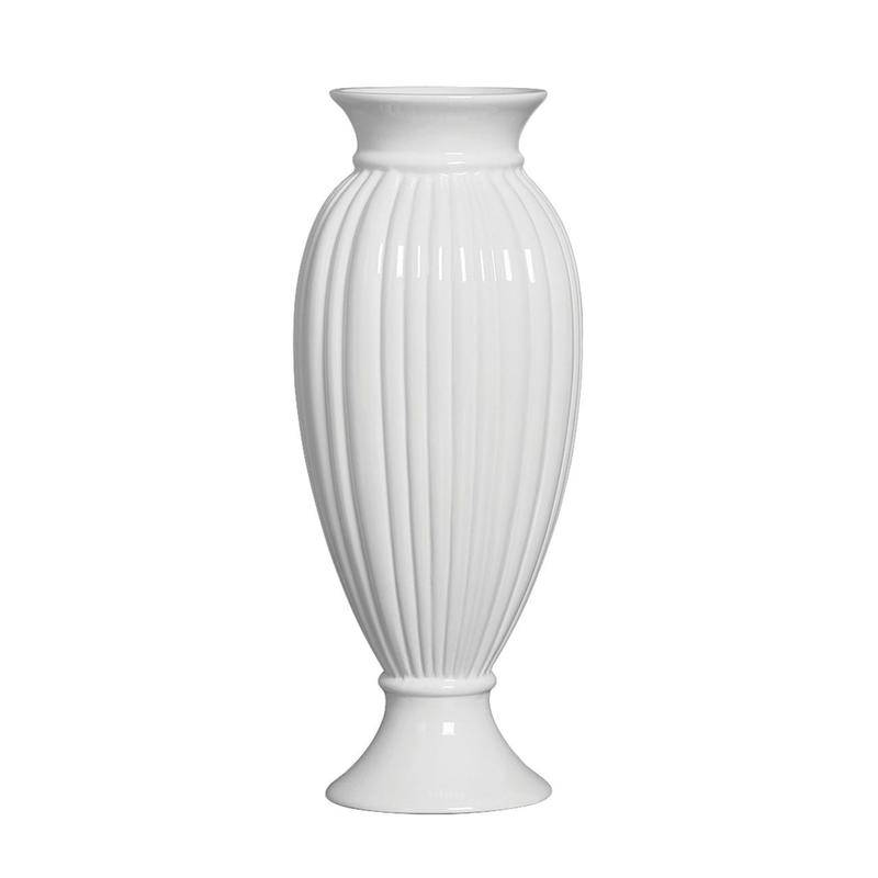 Vaso Longo Para Flores - Vaso Branco Grande de Cerâmica - Studio Casa ...