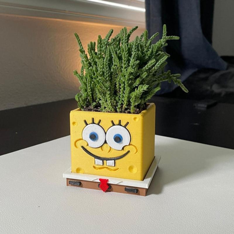 Vaso para plantas e suculentas Bob Esponja - 3D Store Decor - Vasos ...