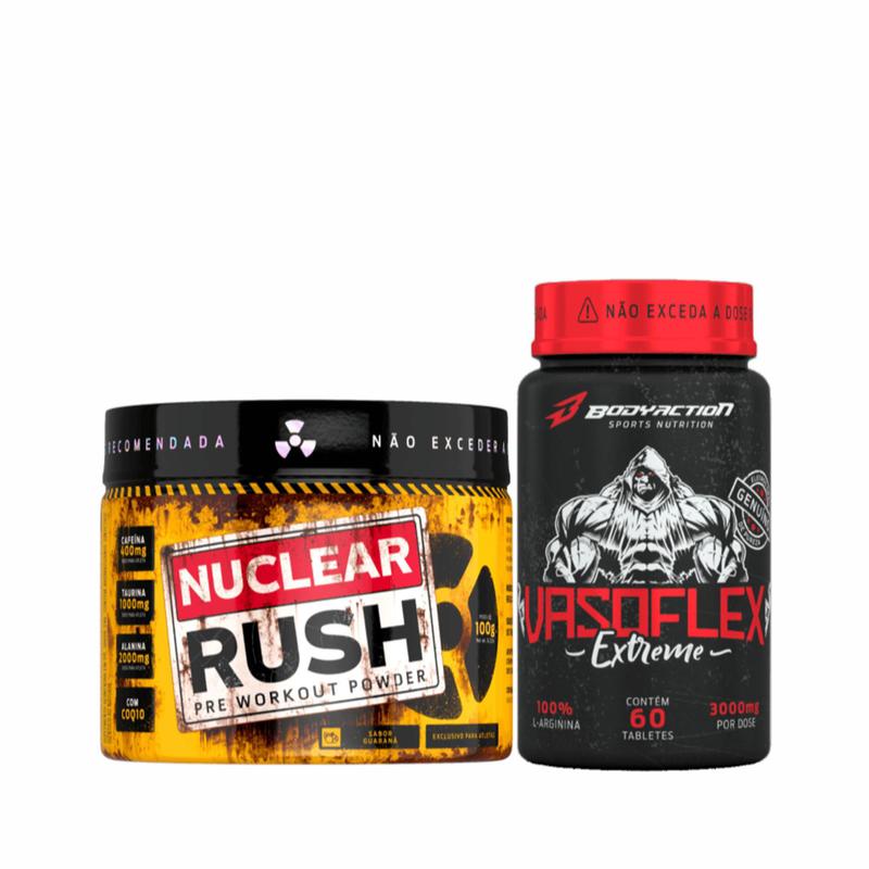 Vasoflex Extreme + Nuclear Rush - Bodyaction - Kit de Suplementos ...
