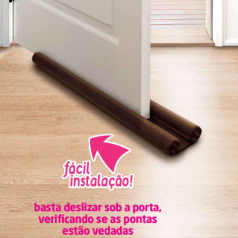 Veda Porta rolinho vedação dupla - Plast Leo - Veda Porta - Magazine Luiza