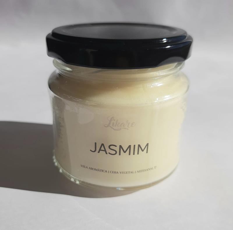 Vela Aromática Vegetal Perfumada Jasmim 140g no Pote Likare - Velas ...