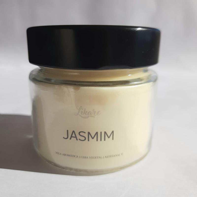 Vela Aromática Vegetal Perfumada Jasmim 190g no Pote Likare - Velas ...