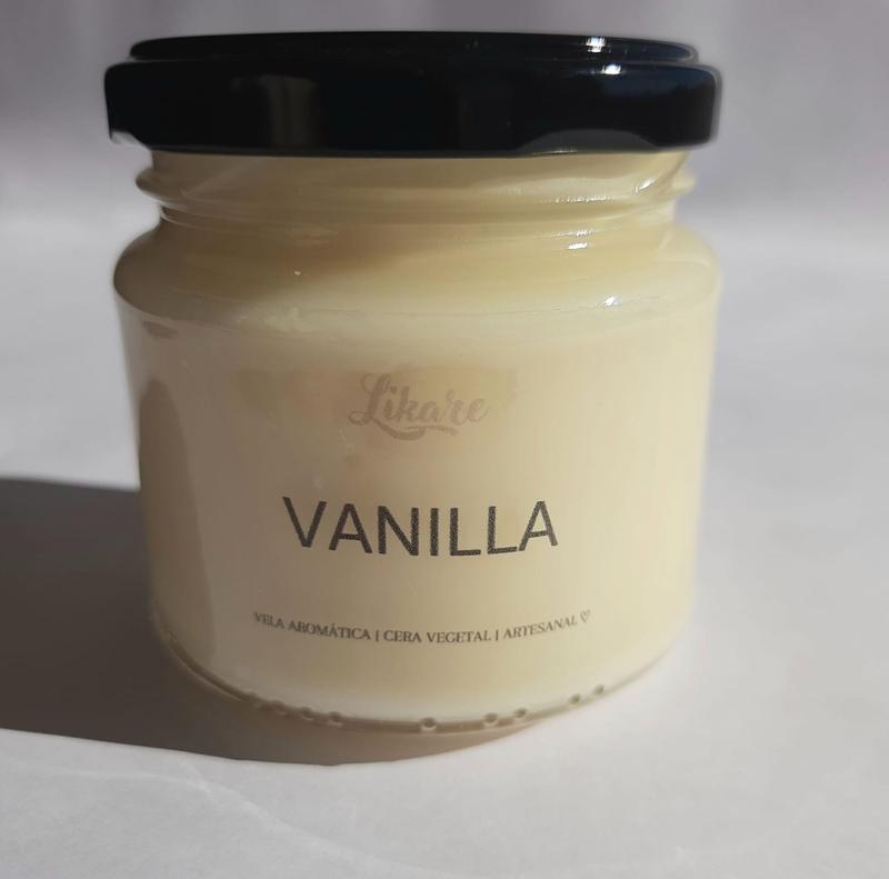Vela Aromática Vegetal Perfumada Vanilla 140g no Pote Likare - Likare ...