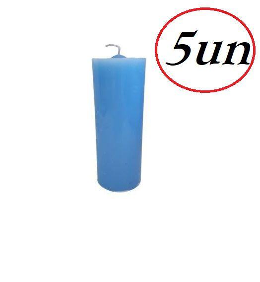 Vela Azul Claro de 3 dias 125 Gramas cada- Kit 5 Unidades - Lynx ...