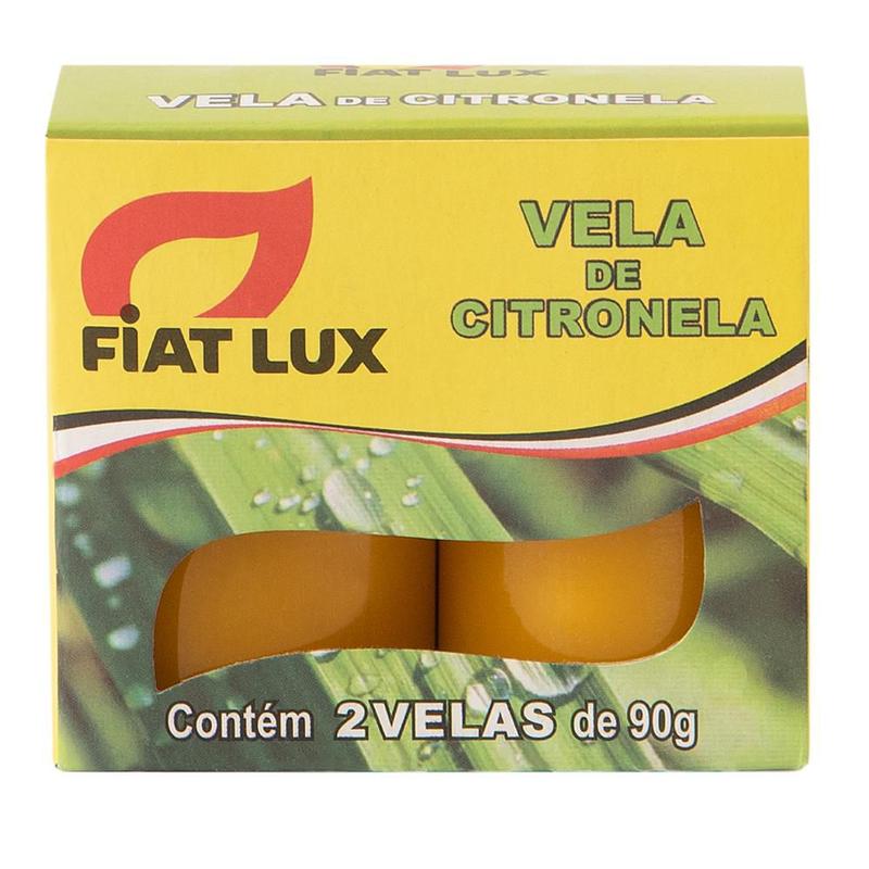 Vela de Citronela 90Gr Com 2 Repelente de Mosquitos - FIAT LUX - Vela ...