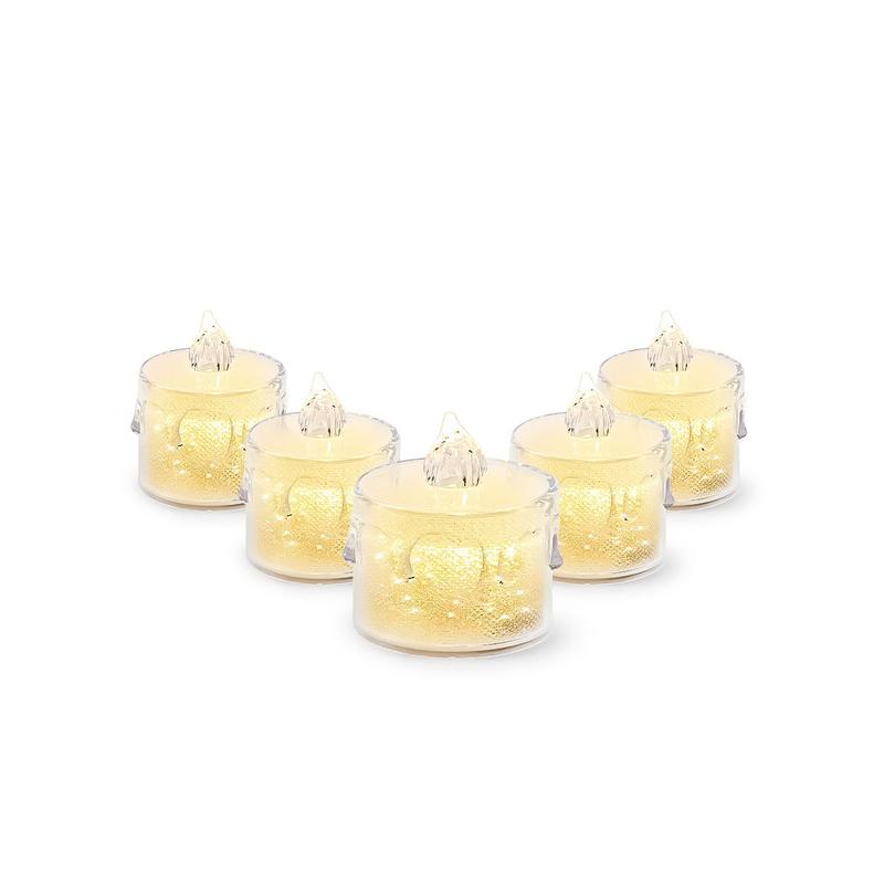 Vela Luz Led Transparente Artificial Eletroinica Kit 5 Uni. - Hxt ...