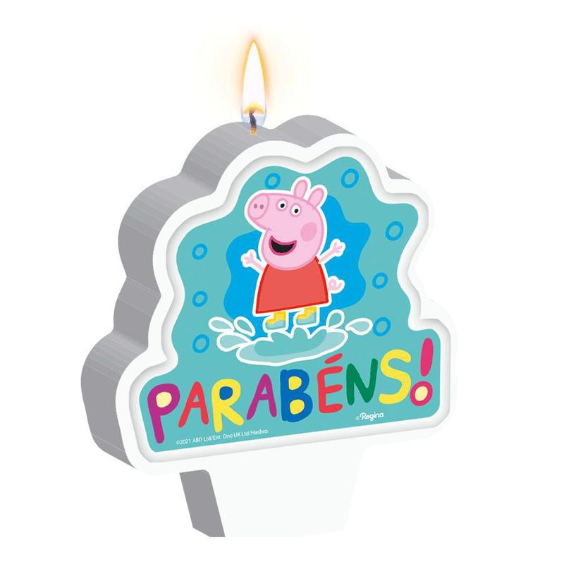 Vela Plana Adesivada Festa Peppa Pig Clássica 01 Unidade Regina Rizzo ...