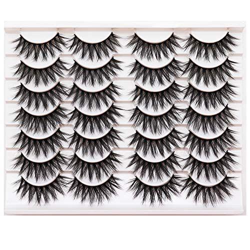 Veleasha Lashes 14 Pares Faux Mink Lashes Criss-Crossed 3D Cílios Falso ...