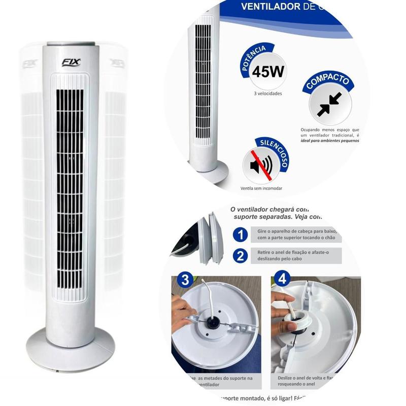 Ventilador de Coluna Circulador de Ar - 110v-Wincy - Circulador de Ar ...