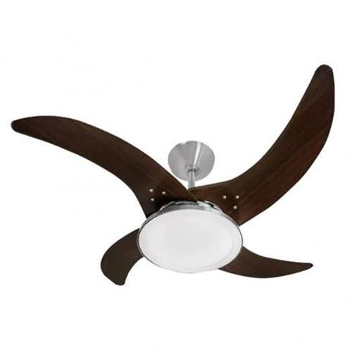 Ventilador De Teto Mareiro Led 220V 4 Pás Aço E Tabaco Tron ...