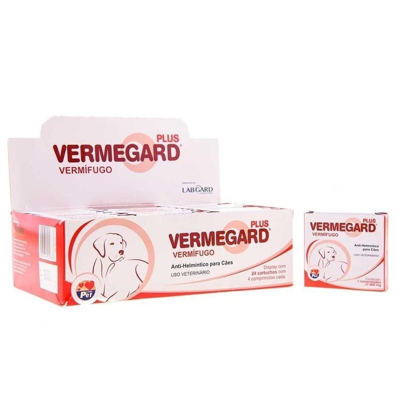 Vermegard Plus Vermifugo - 24 Embalagens com 4 Comprimidos - LabGard ...