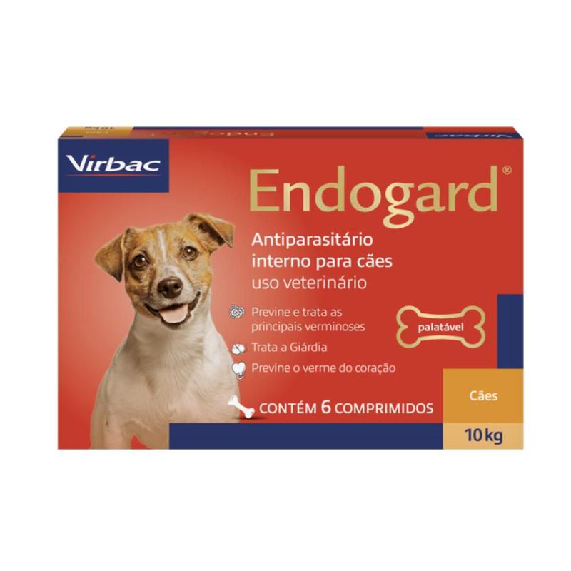 Vermífugo endogard 10 kg c/ 6 comprimidos - Virbac - Vermífugo ...
