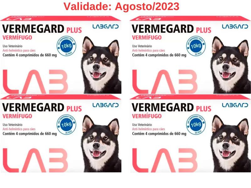 Vermífugo Vermegard Plus Cães 4 Comprimidos - Labgard - 4 Unidades ...