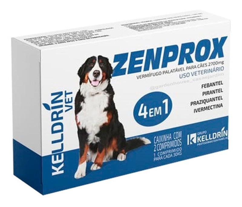 Vermífugo Zenprox Cães 4 Em 1 - 30kg - 2 Comprimidos - Agropet Nutrimed ...