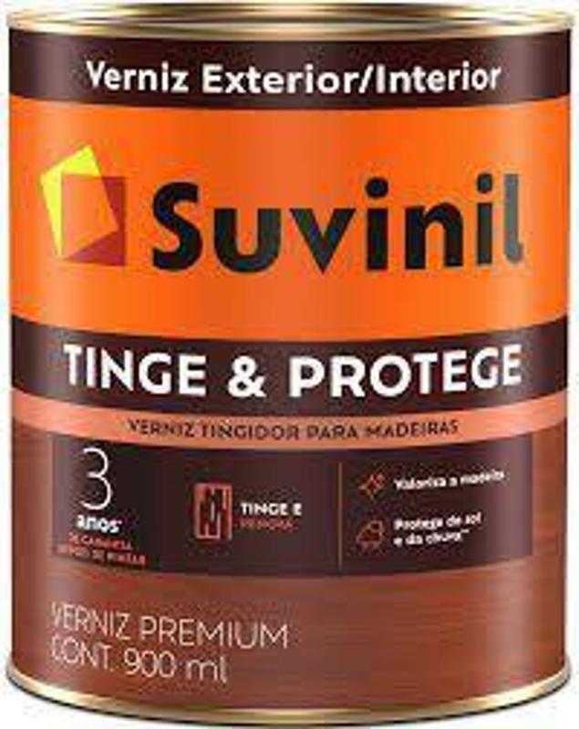 Verniz Brilhante Tinge & Protege Suvinil 900ml (Escolha a Cor) - Verniz ...