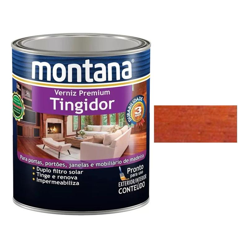 Verniz Para Madeira Tingidor Montana 900ml Escolher Cor - Verniz ...