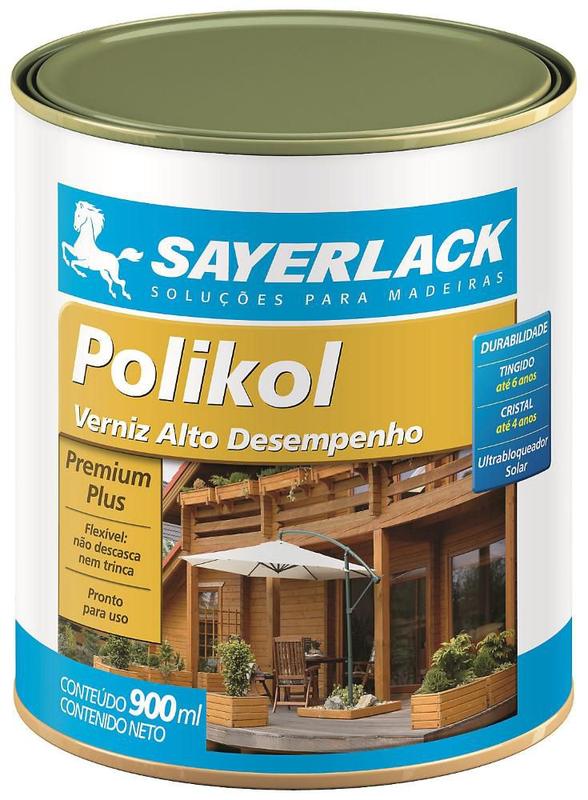 Verniz Polikol Brilhante 0,9L Interior e Exterior Transparente ...