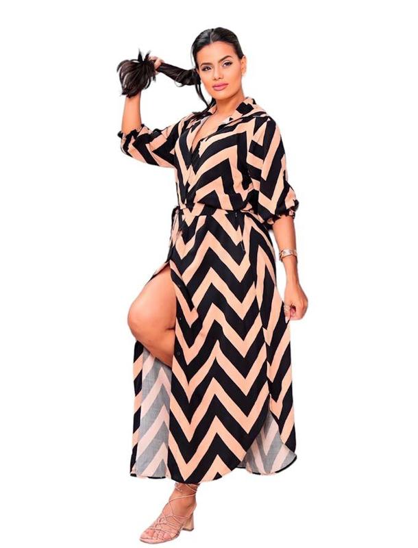 Vestido Chemise Camisão Longo Midi Manga Princesa Luxo 3/4 - KATITA DE ...