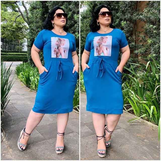 Vestido Com Cordão e Bolso Com T-Shirt Feminino - MENDES BRITO ...