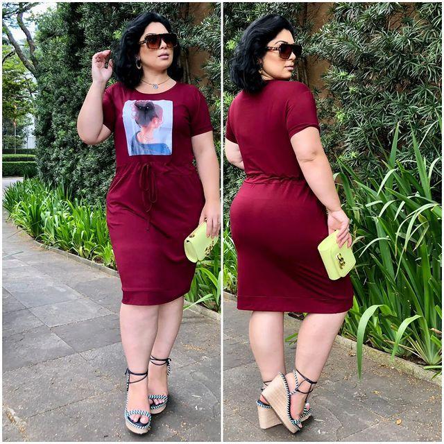 Vestido Com Cordão e Bolso Com T-Shirt Feminino - MENDES BRITO ...