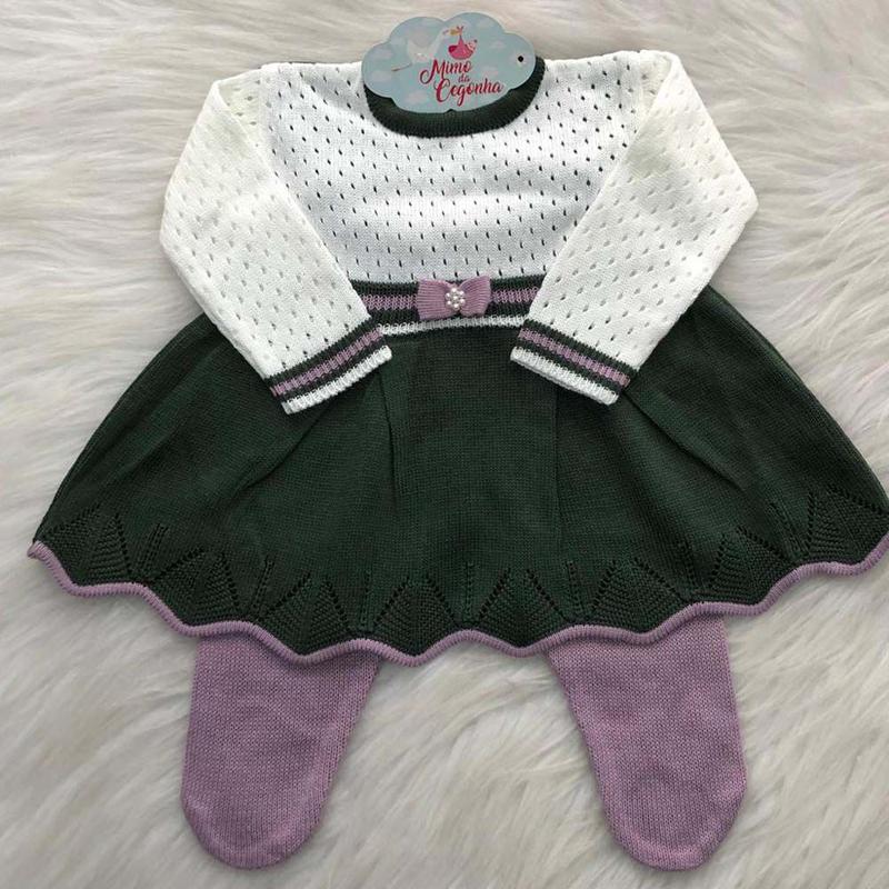 Vestido De Bebê Maria Alice Para Recém Nascido - Mimo da Cegonha ...